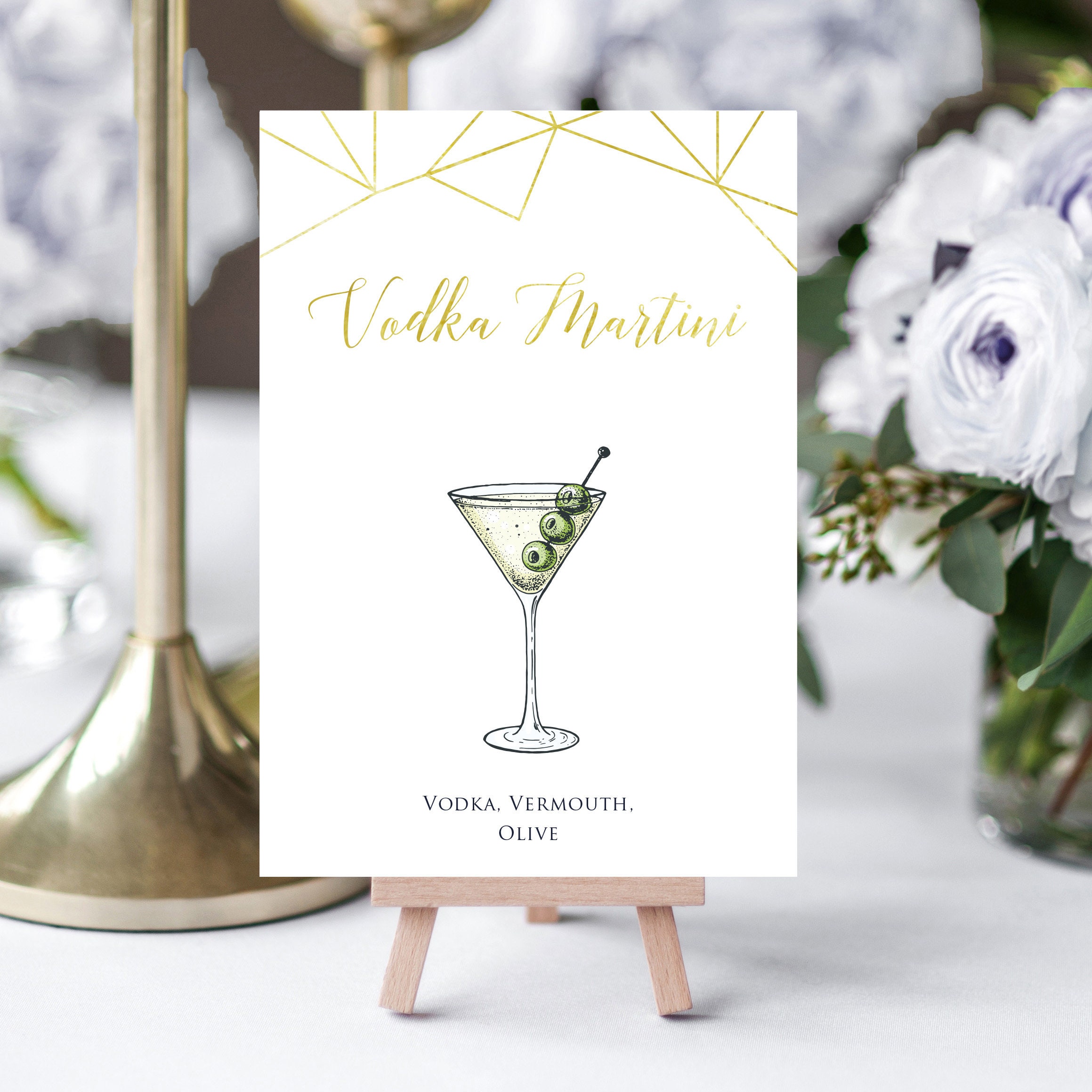 Cocktail Table Plan | Illustrated Cocktail Table Plan, Drinks Table ...