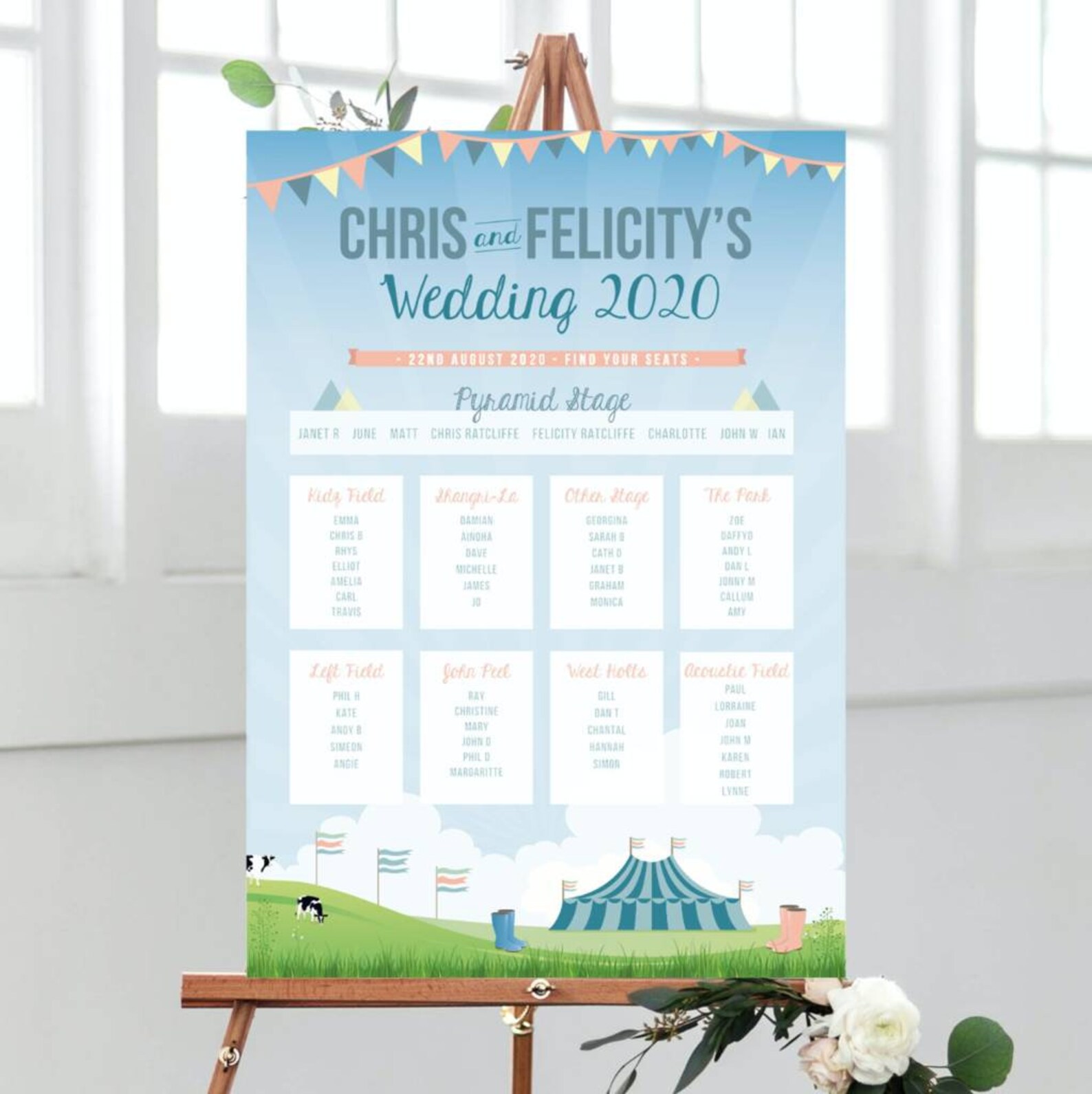 Festival Table Names Festival Themed Wedding Couples Who - Etsy UK