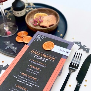 Halloween Table Menu and Optional Spooky Quiz Card | Halloween ...
