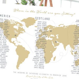 Where in the World Am I Sitting Map Table Plan Travel Themed | Etsy UK