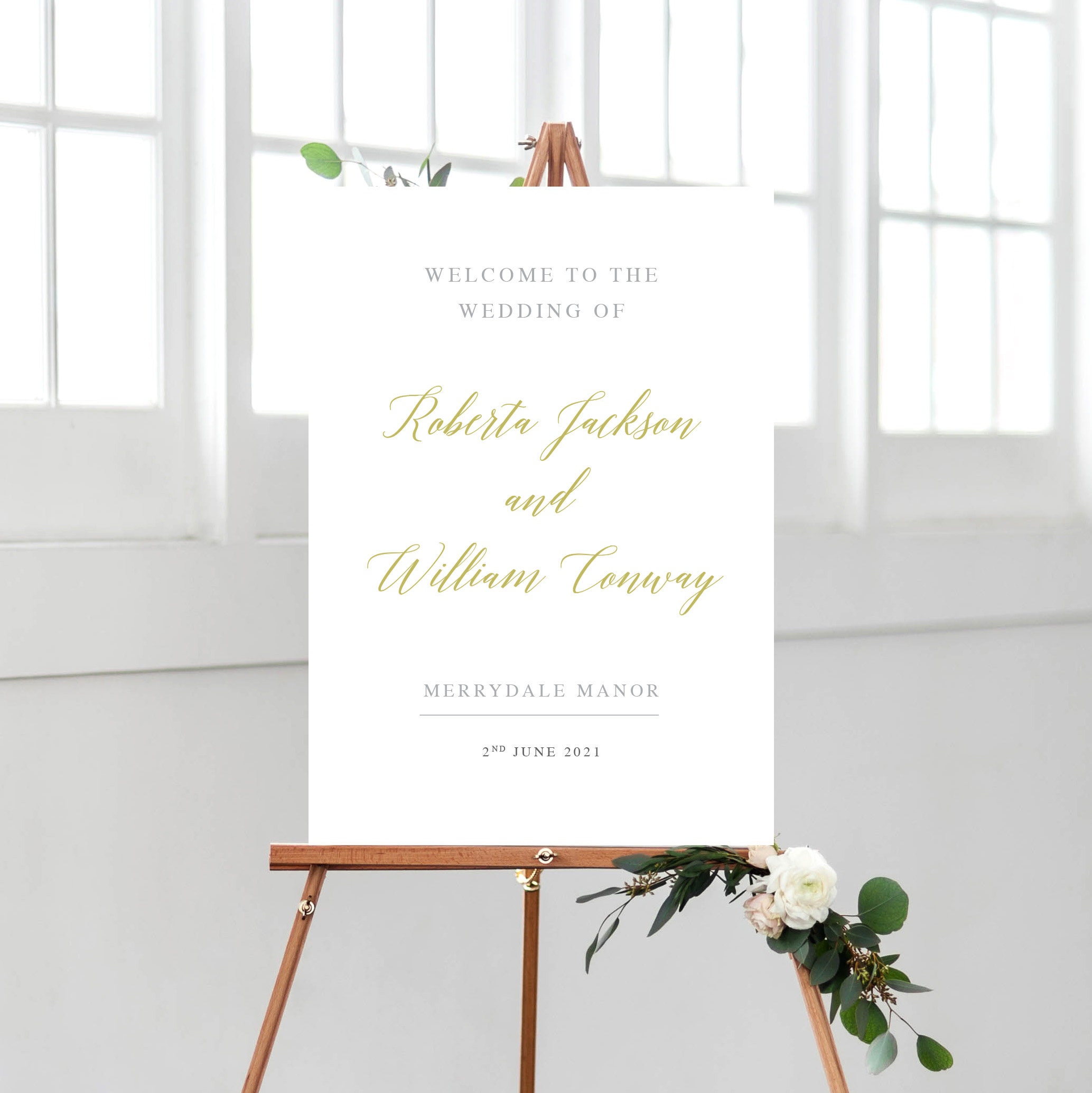 Elegant Gold Wedding Welcome Sign Gold Wedding Welcome Sign | Etsy