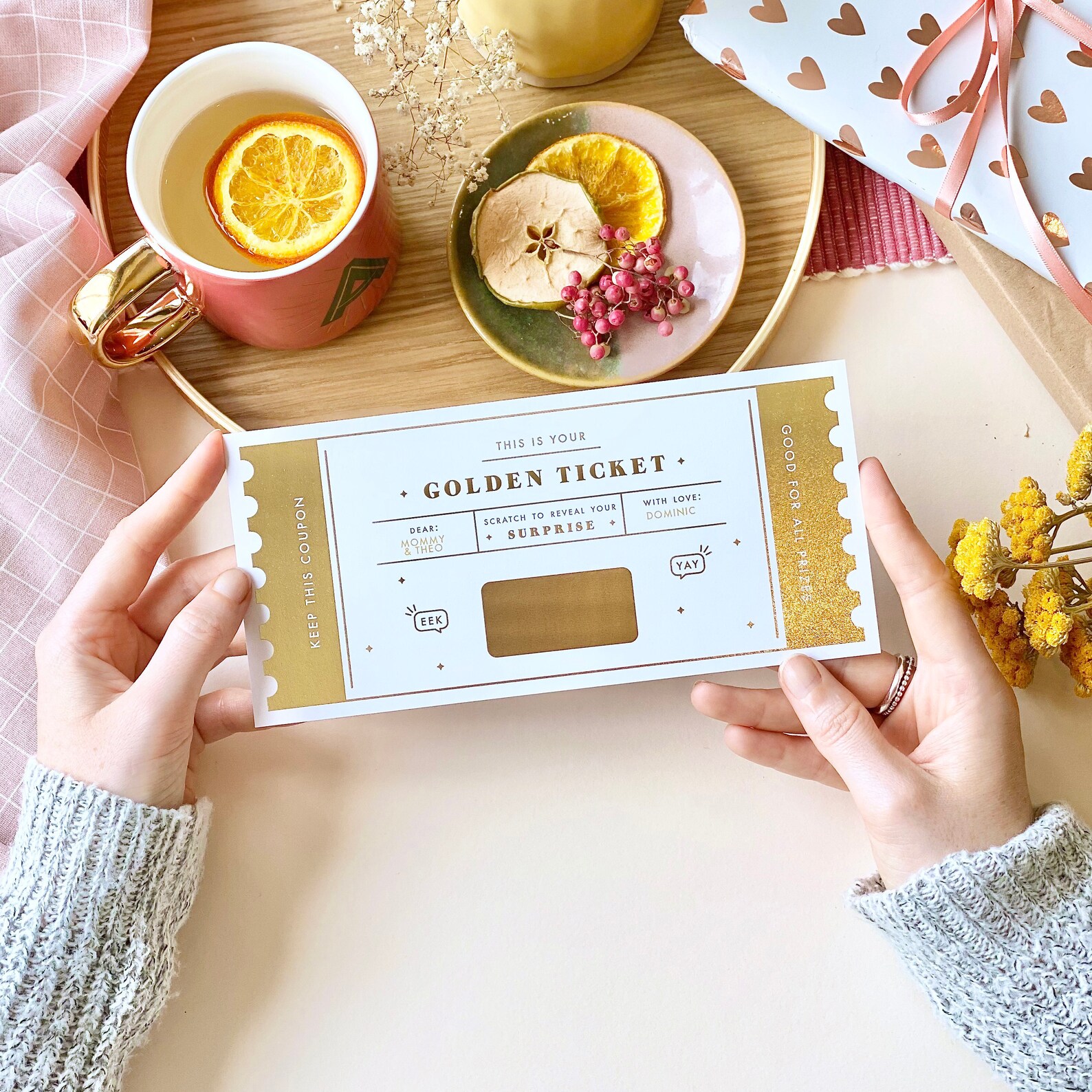 The Golden Ticket Scratch & Reveal Surprise Ticket Golden - Etsy