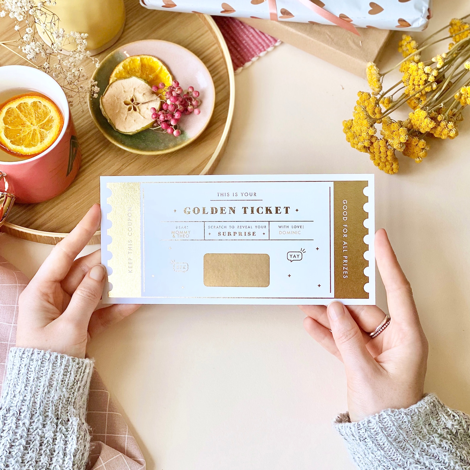 The Golden Ticket Scratch & Reveal Surprise Ticket Golden - Etsy