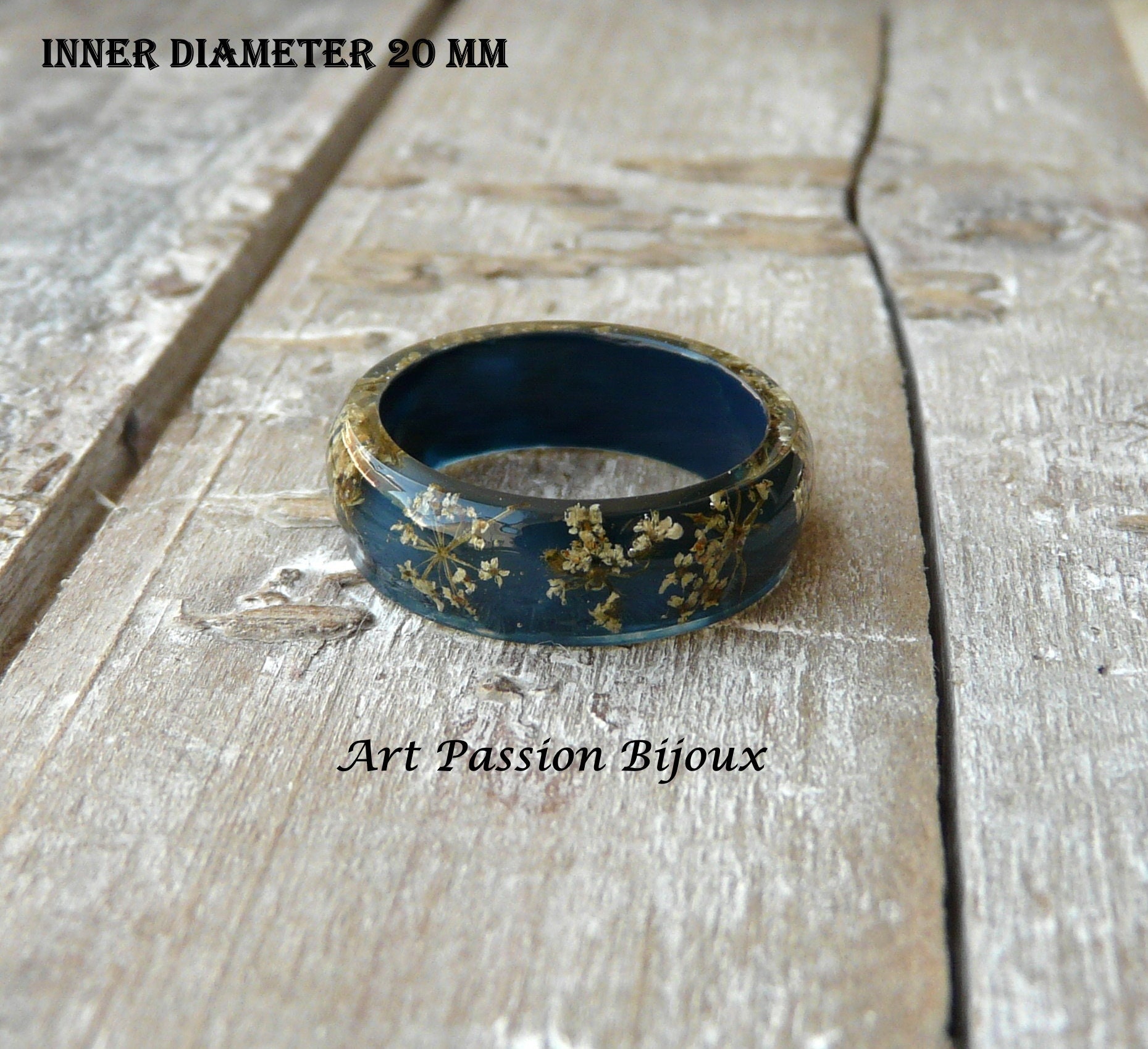 Pressed Flowers Resin Ring Eco Friendly Botanical Jewelry - Etsy