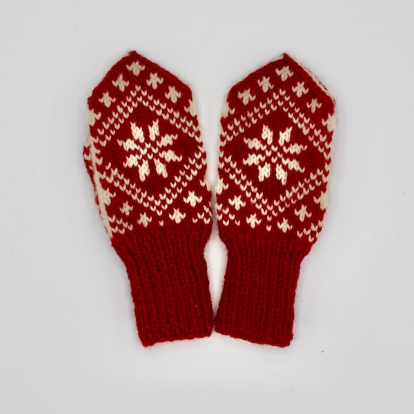Red Mittens - Etsy