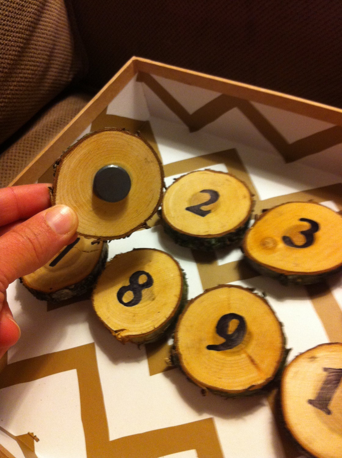 Number Magnets 1-12: Forest Cut Wood Slice Magnets 12 Letter Set - Etsy