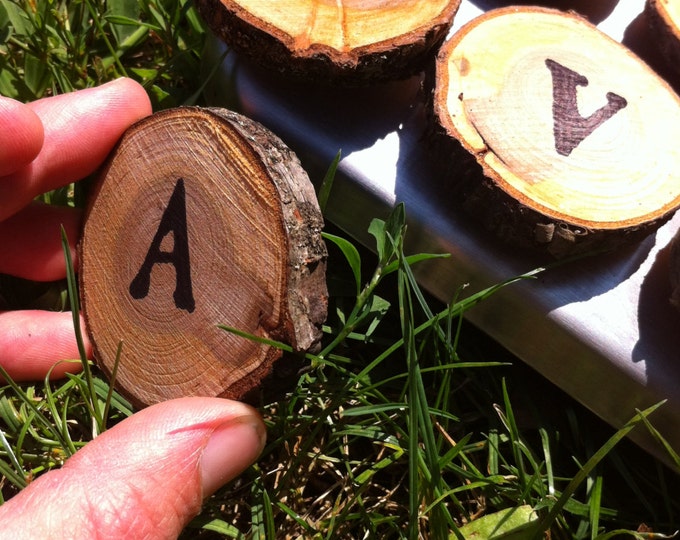 Alphabet Log Slices - Etsy