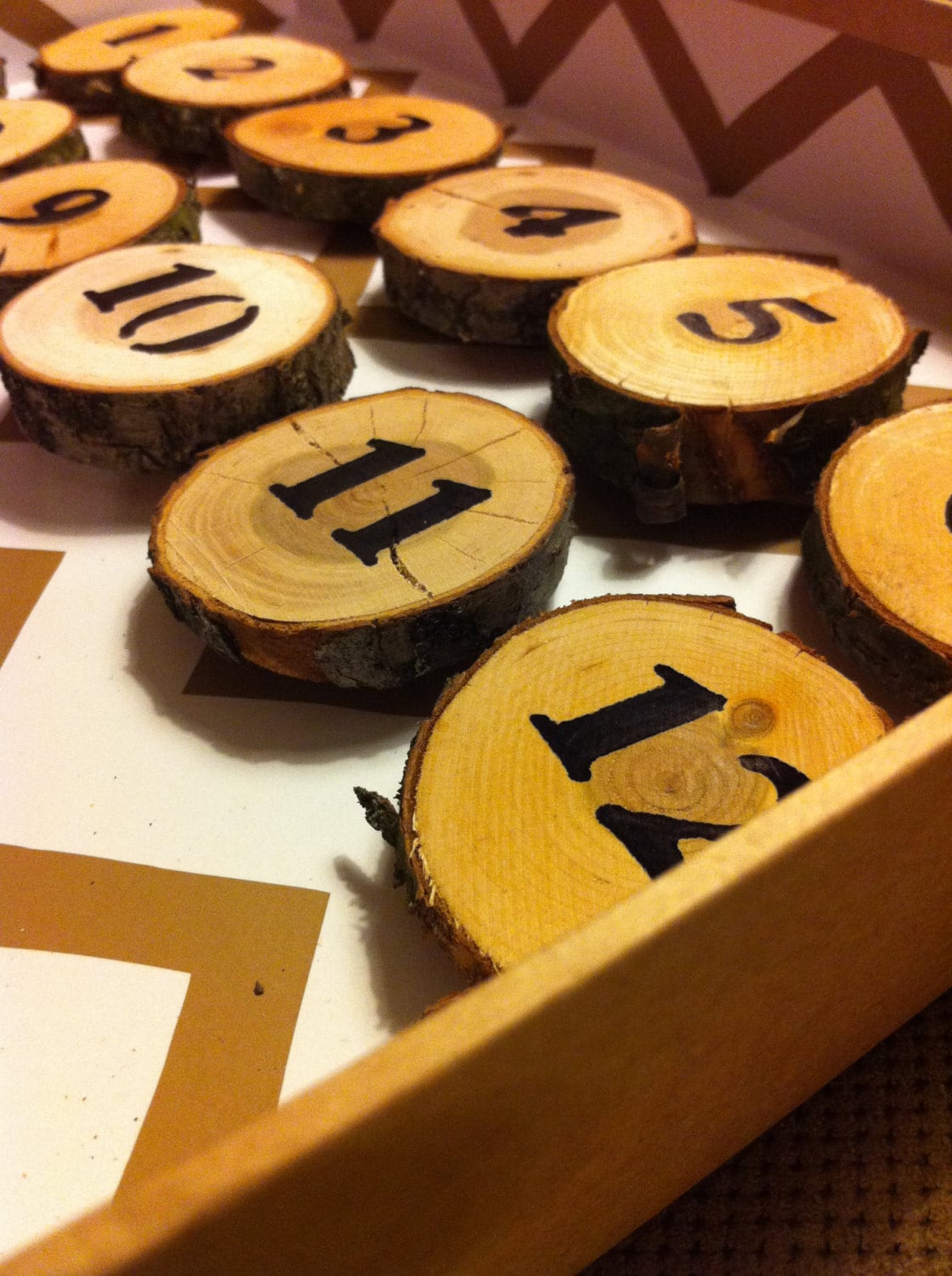 Number Magnets 1-12: Forest Cut Wood Slice Magnets 12 Letter Set - Etsy