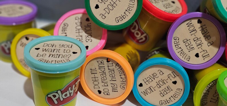 Valentine's Day Valentine Class / Team Gift Play-doh Classroom Treat ...