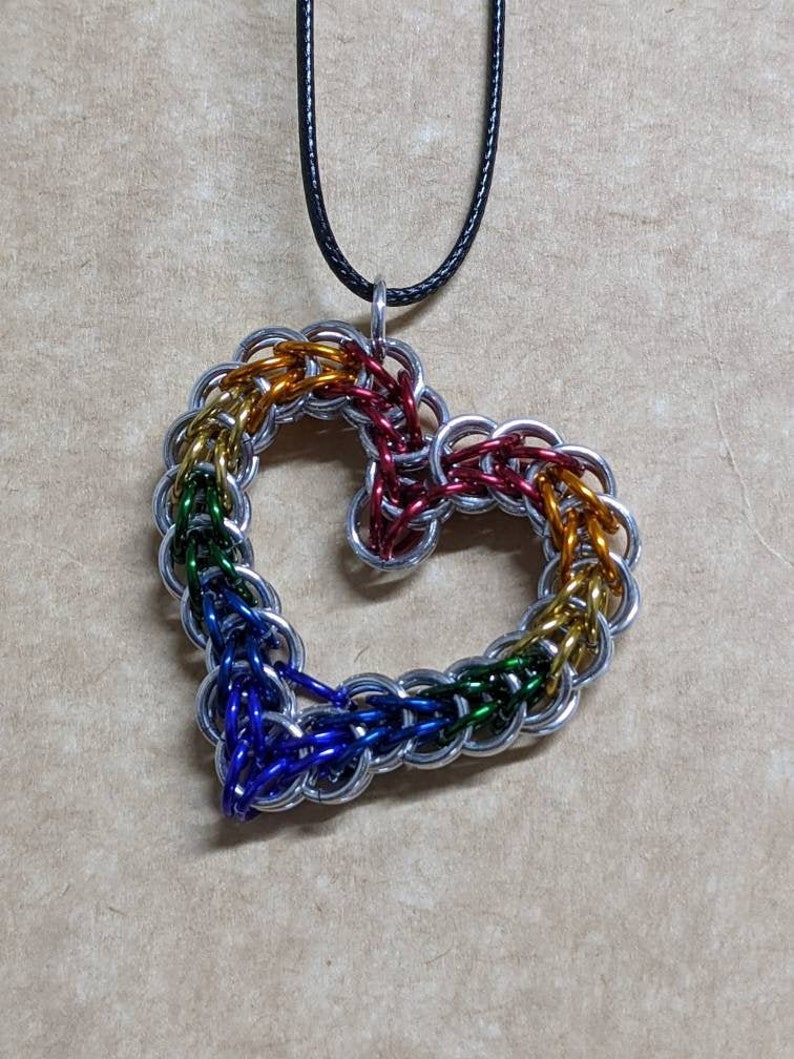 Heart Chainmaille Pendant | Etsy