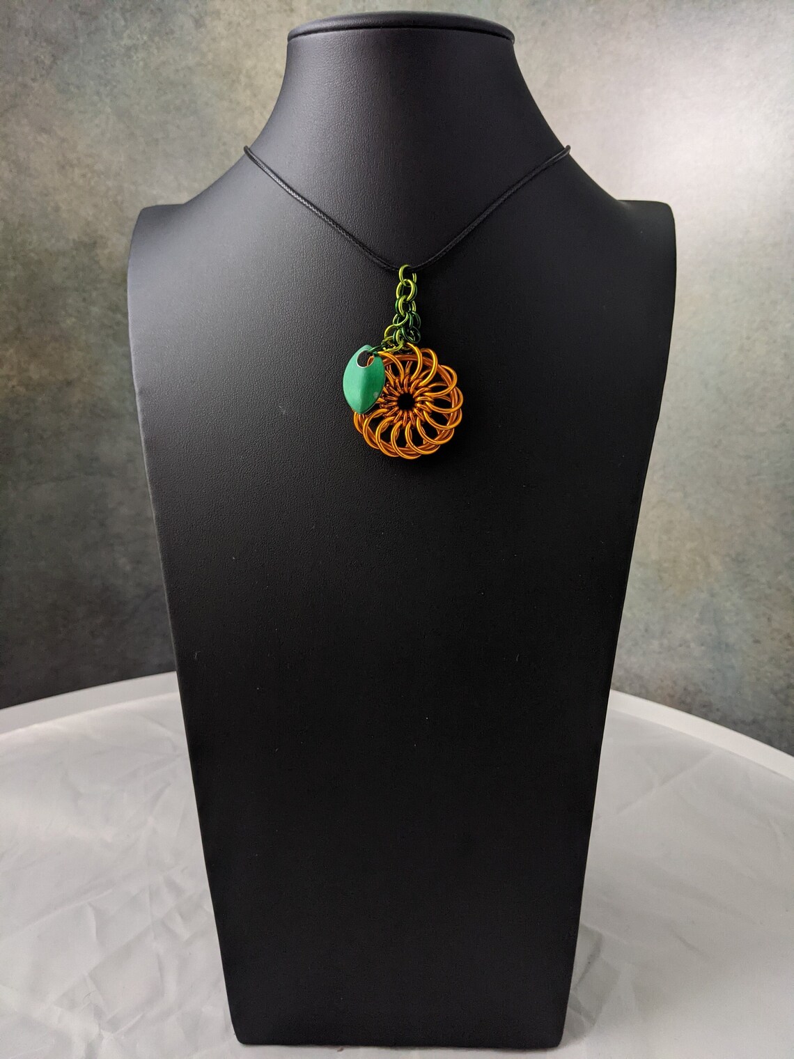 Pumpkin Chainmaille Pendant With Chain - Etsy