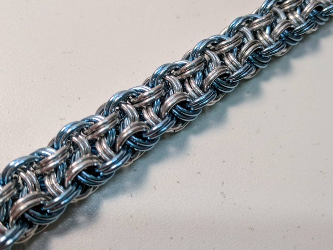 Kinged Vipera Berus Aluminum Chainmaille Bracelet - Etsy