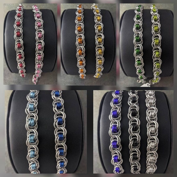 Ocean Waves Weave Chainmaille Bracelet | Etsy