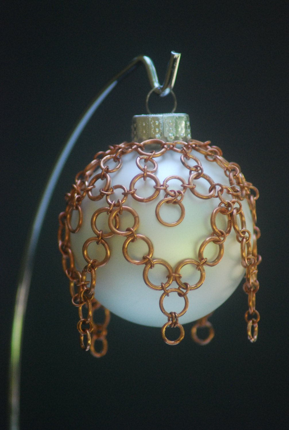 Copper Chainmaille Christmas Ornament Ball Drape | Etsy