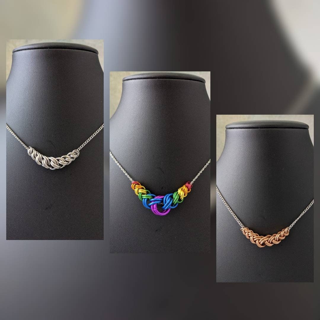 Slider Weave Chainmaille Necklace - Etsy