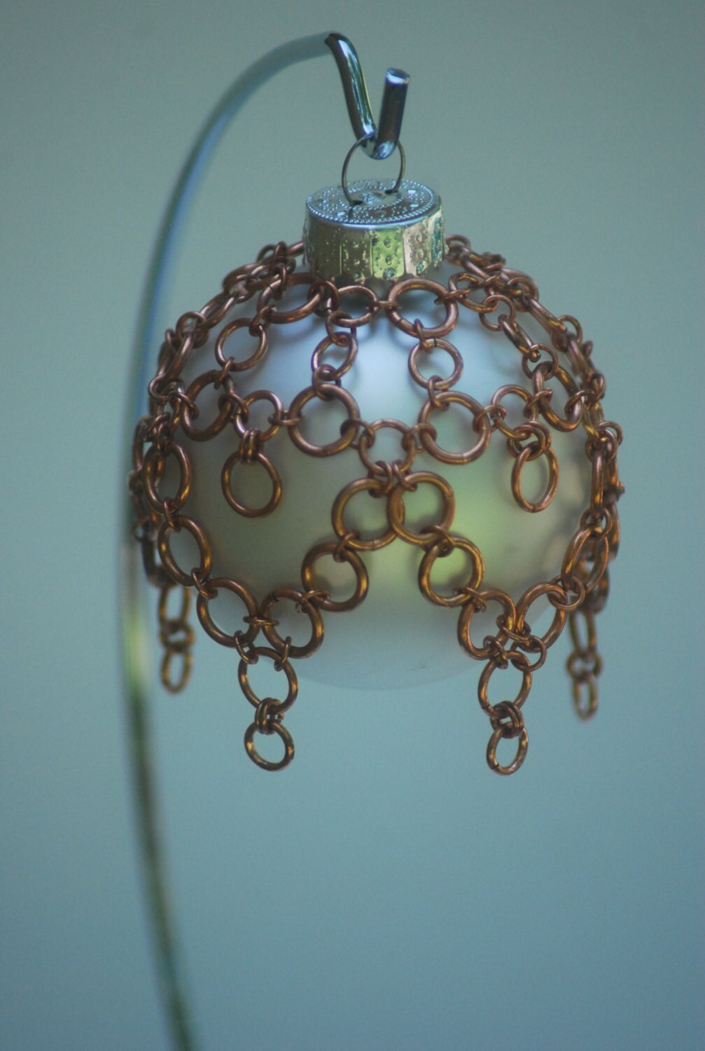 Copper Chainmaille Christmas Ornament Ball Drape | Etsy
