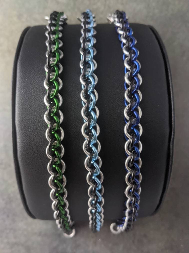 JPL3 jens Pind Linkage 3 Weave Chainmaille Bracelet Chunky - Etsy Israel