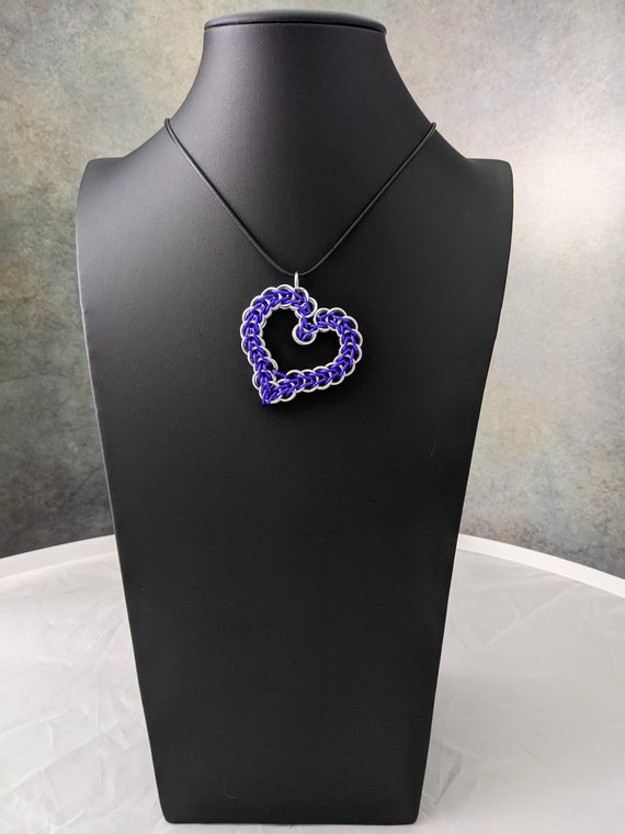 Heart Chainmaille Pendant | Etsy