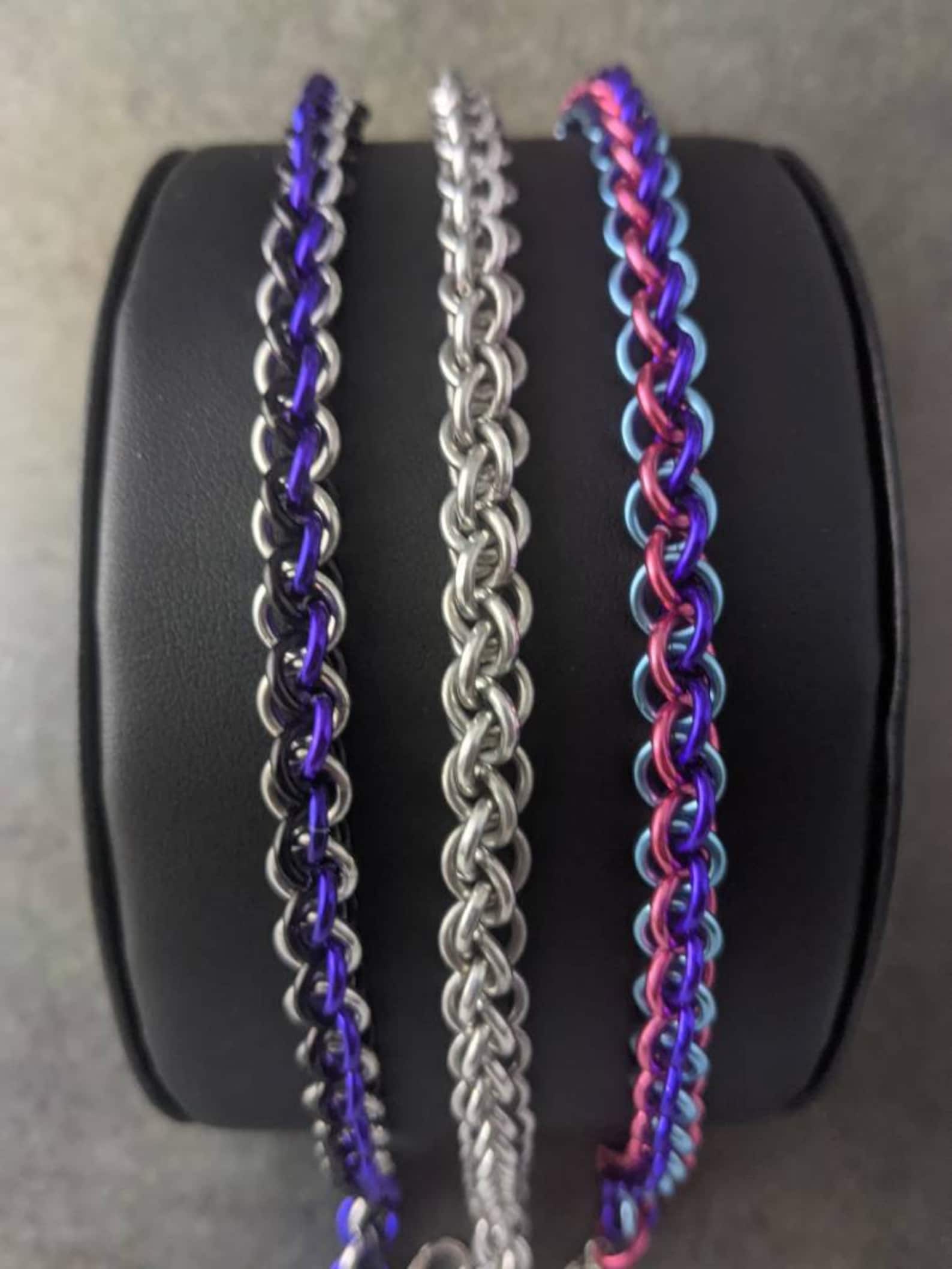 JPL3 jens Pind Linkage 3 Weave Chainmaille Bracelet Chunky - Etsy Israel