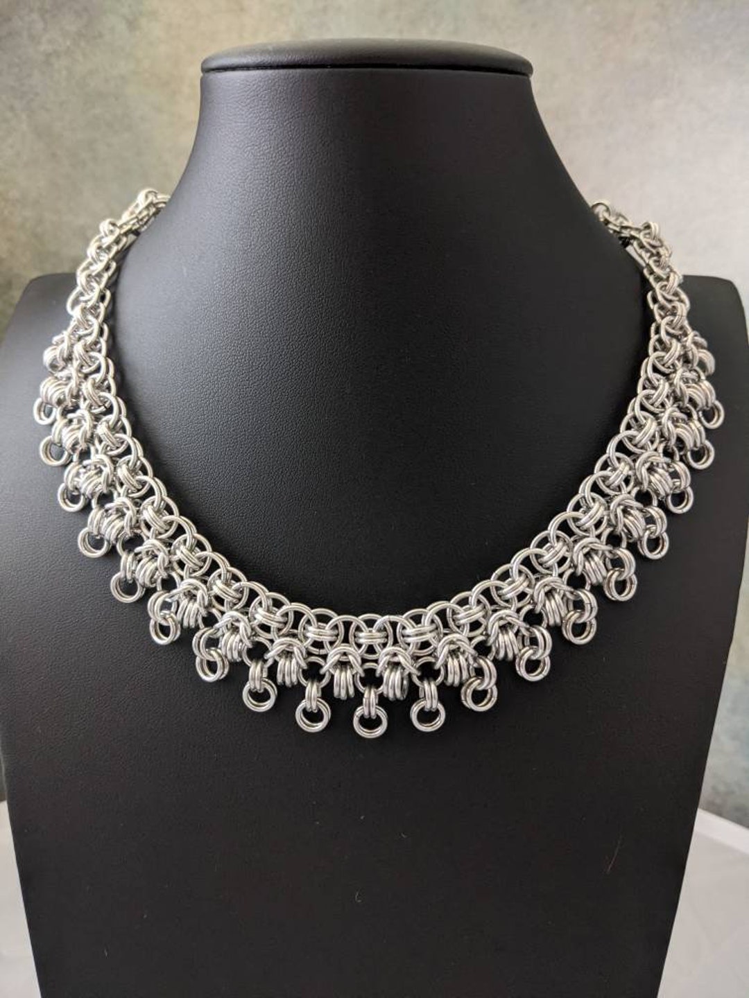 Rondo a La Byzantine Chainmaille Statement Necklace - Etsy