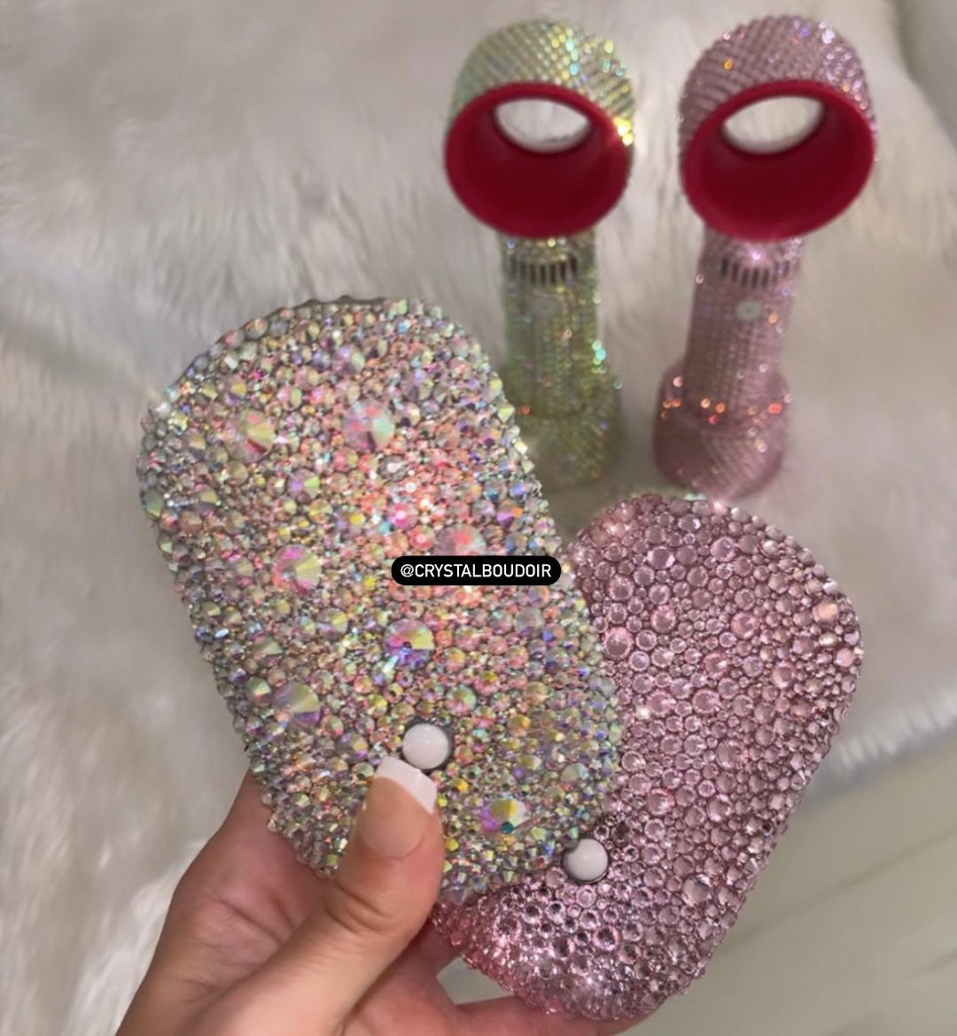 Custom Crystal Rechargeable Hand Fan for Eyelashes & Face - Etsy