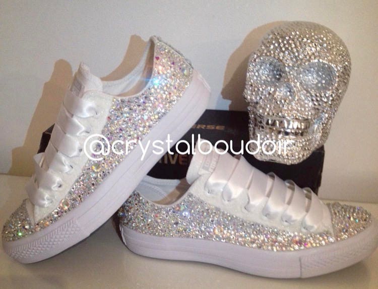Custom Crystallised Fully Covered Converse Mono's - Etsy