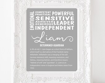Name meaning liam | Etsy