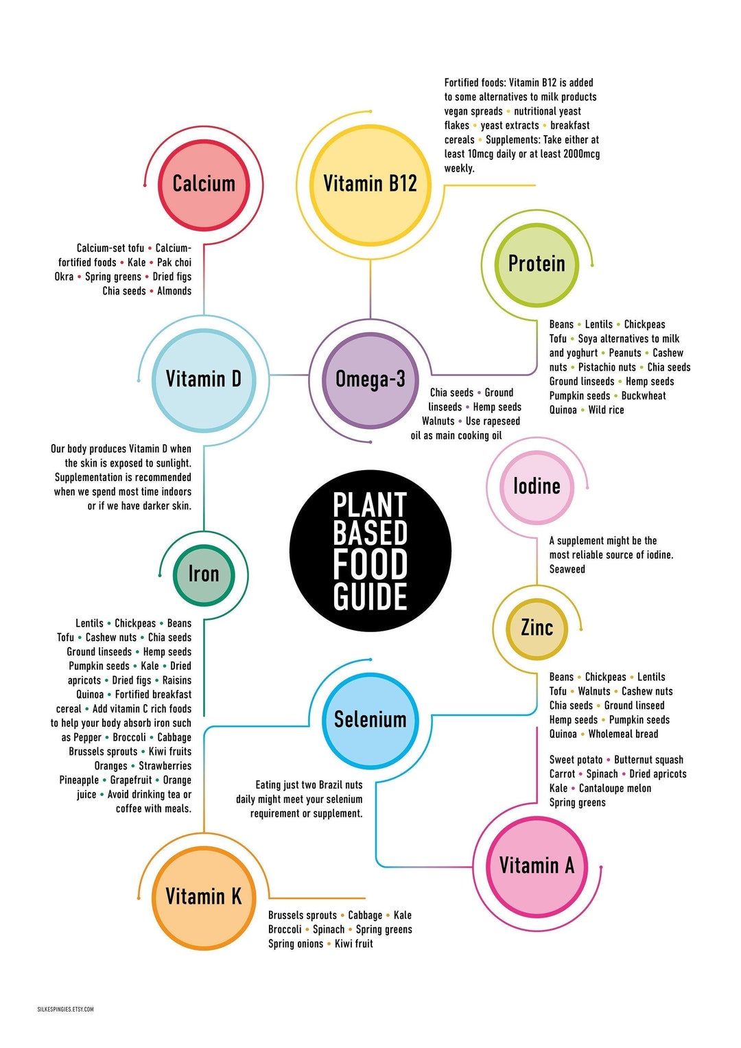 Plant Based Food Guide – Digital Download – Educational Chart for Vegan ...