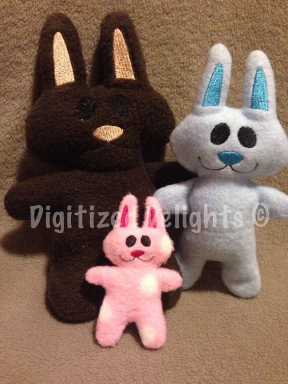 Full Body Bunny Stuffie Stuffed Embroidery Machine Design Doll | Etsy