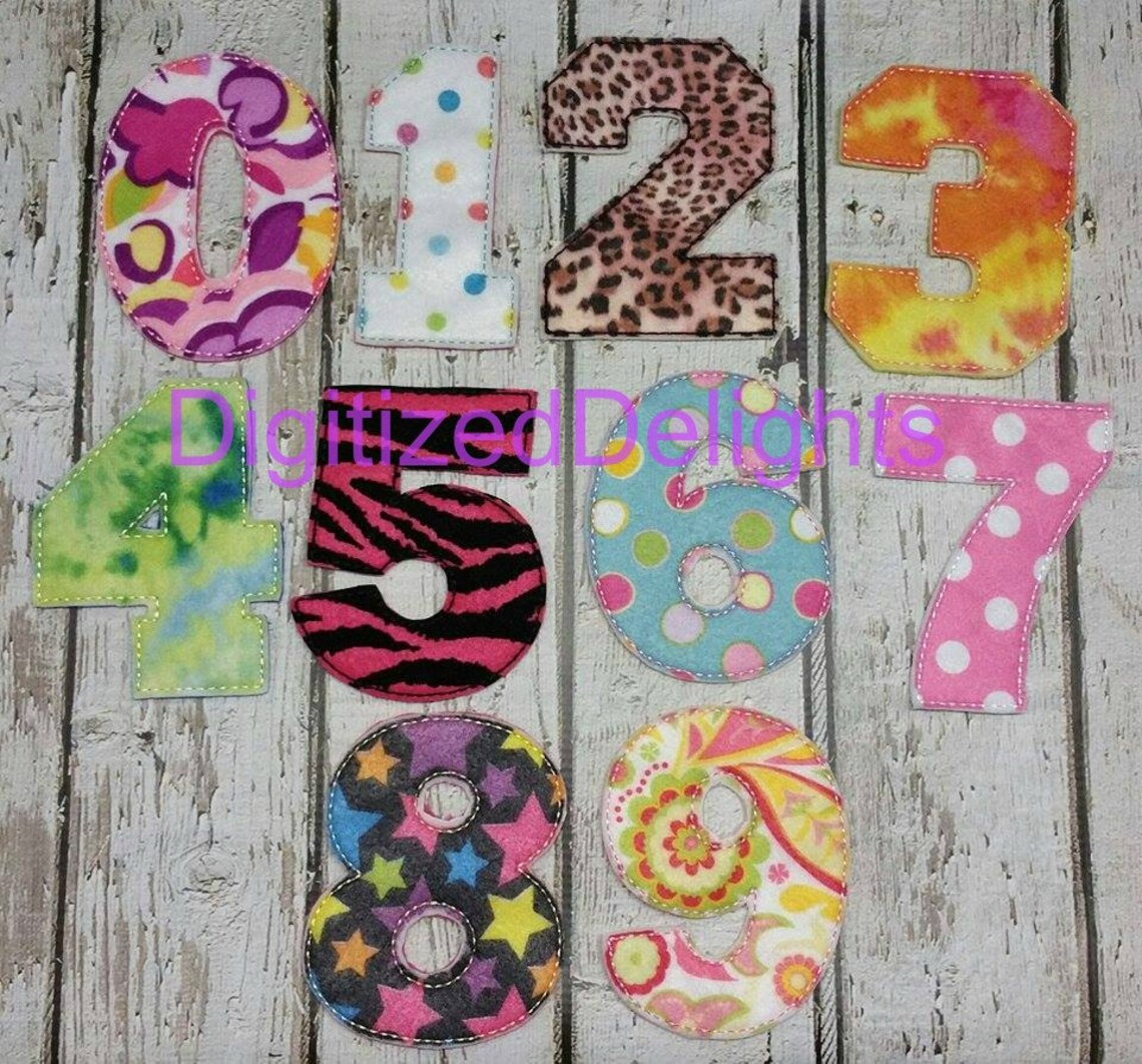 Felt Numbers Embroidery Machine in the Hoop Design Numbers for ...