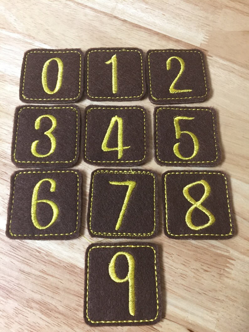 Numbers Tiles Felt Embroidery Design in the Hoop - Etsy