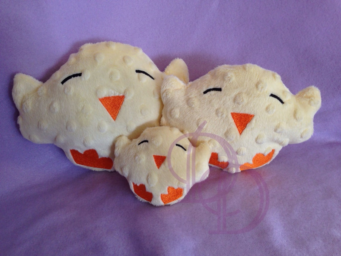 Baby Chick Stuffie Stuffed Embroidery Machine Design Doll ITH - Etsy