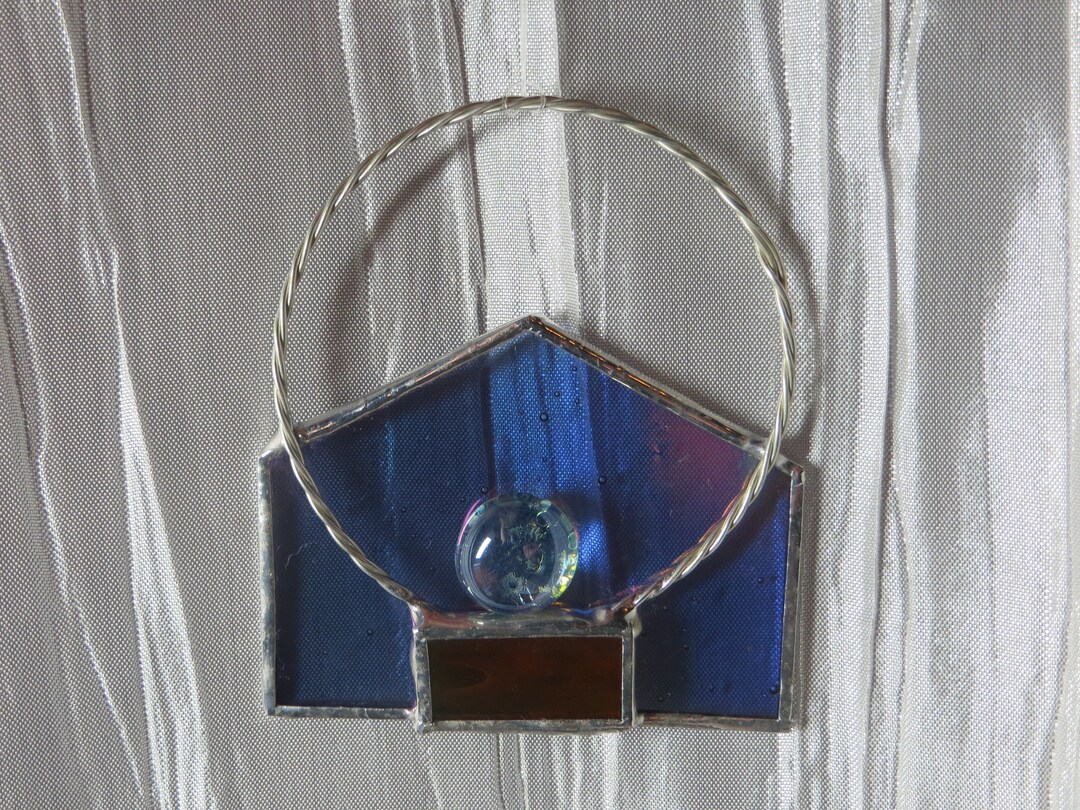 Modern Iridescent Glass Nativity Ornament - Etsy