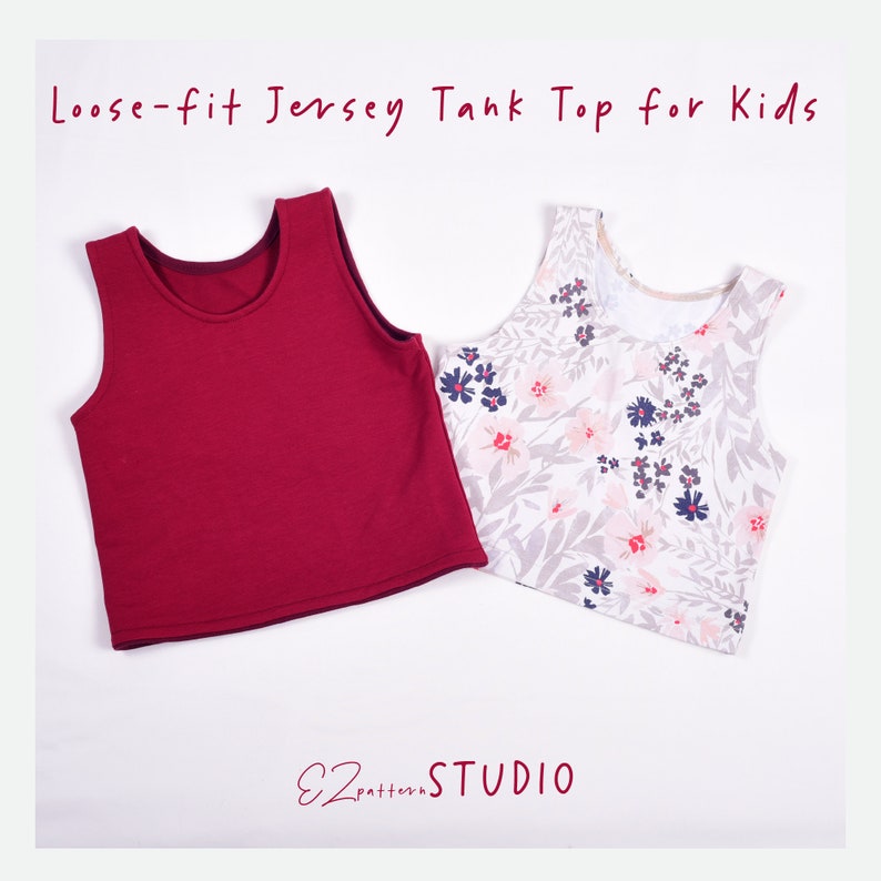 Jersey Tank Top PDF Sewing Pattern for Kids // 18 Mth 2yo - Etsy