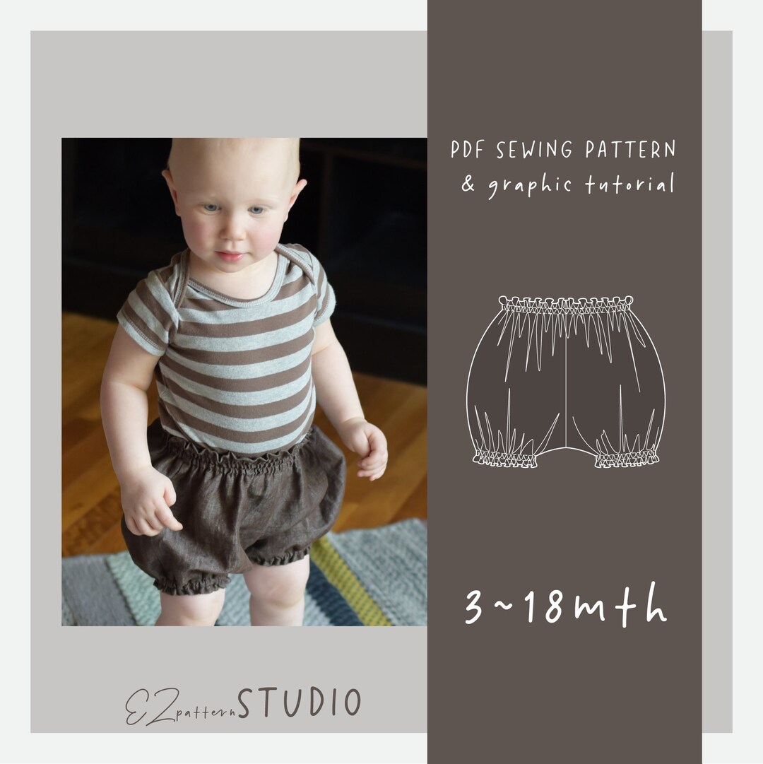 Easy Long Vintage Bloomers PDF Sewing Patterns for Baby/toddler/ Sizes ...