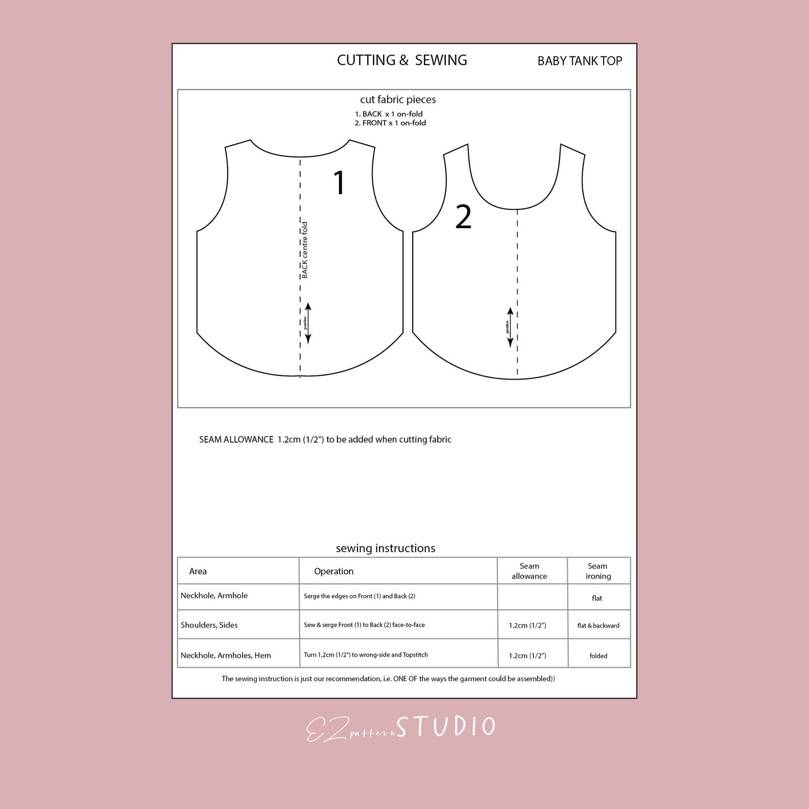 Tank Top PDF Sewing Patterns for Baby/toddlers //3mth 2y // - Etsy