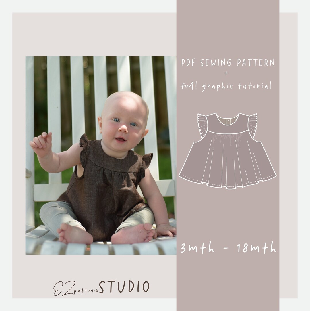 Top With Angel Wings and Yoke PDF Sewing Pattern for - Etsy