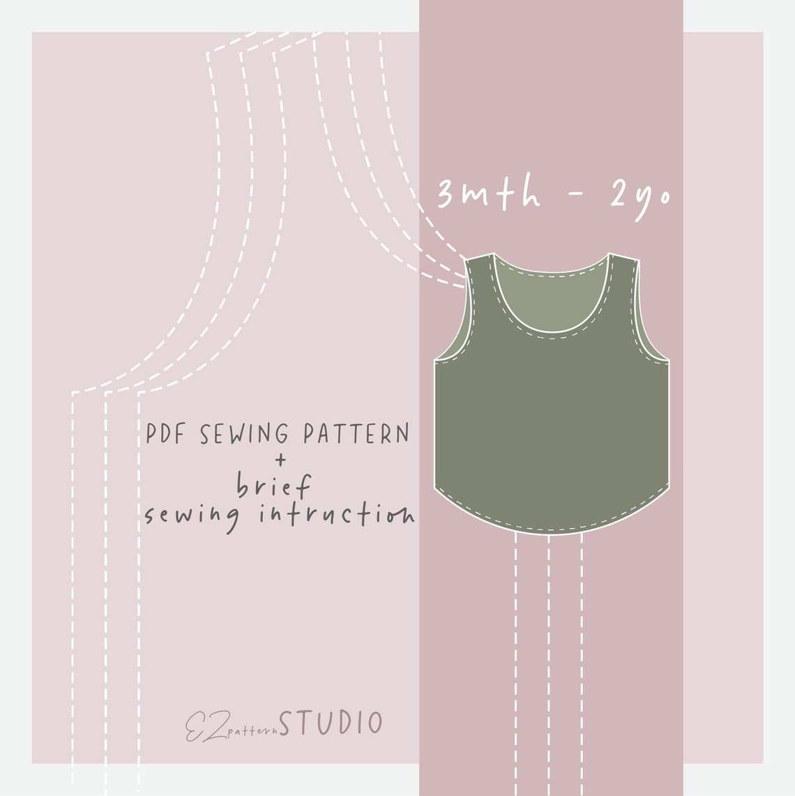 Tank Top PDF Sewing Patterns for Baby/toddlers //3mth 2y // - Etsy