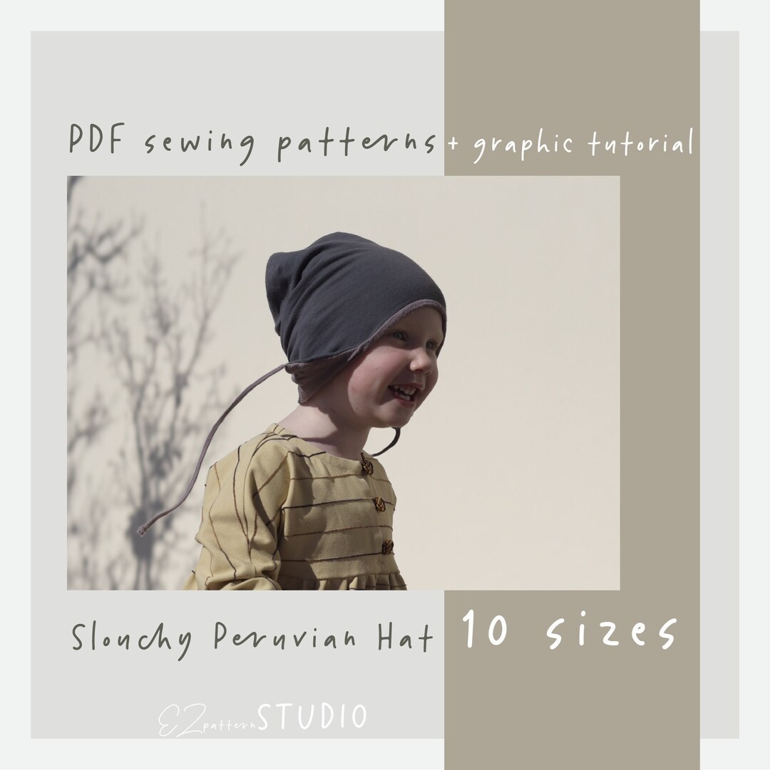 Slouchy Peruvian Hat PDF Sewing Pattern for Child/teen/adult - Etsy