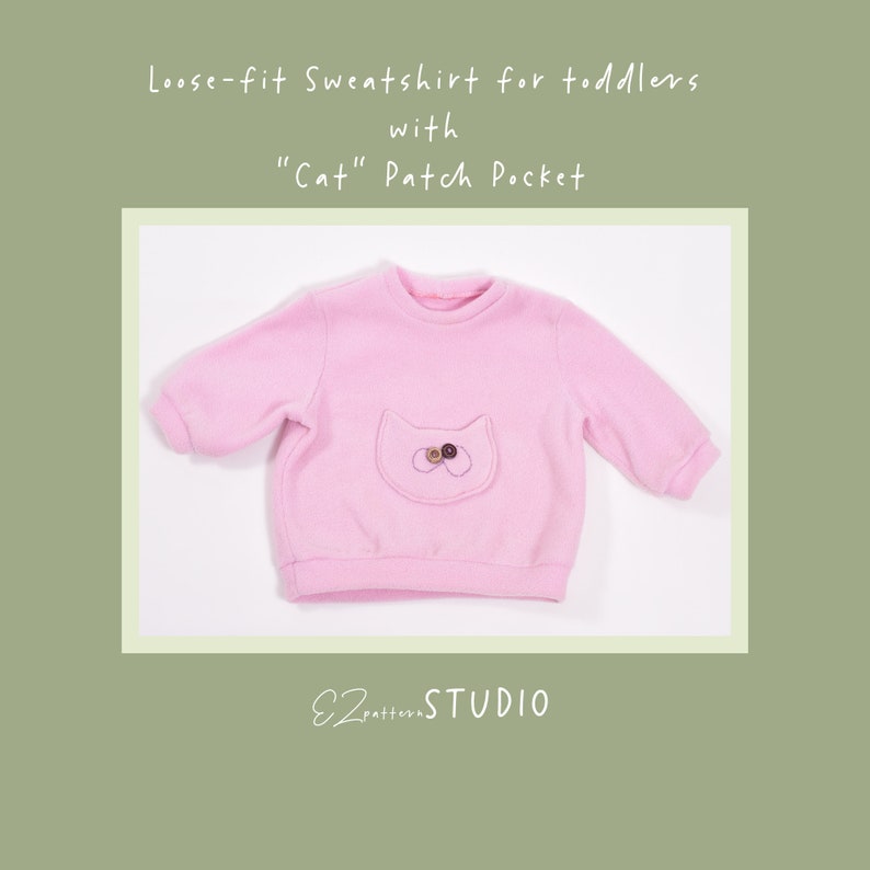 Loose-fit Sweatshirt PDF Sewing Pattern for Toddlers/ 18mth - 2yo - 3yo ...