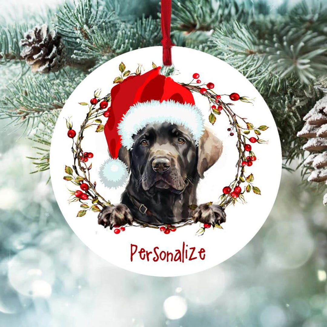 Labrador Retriever, Black, Chocolate or Yellow Christmas Holiday Tree ...