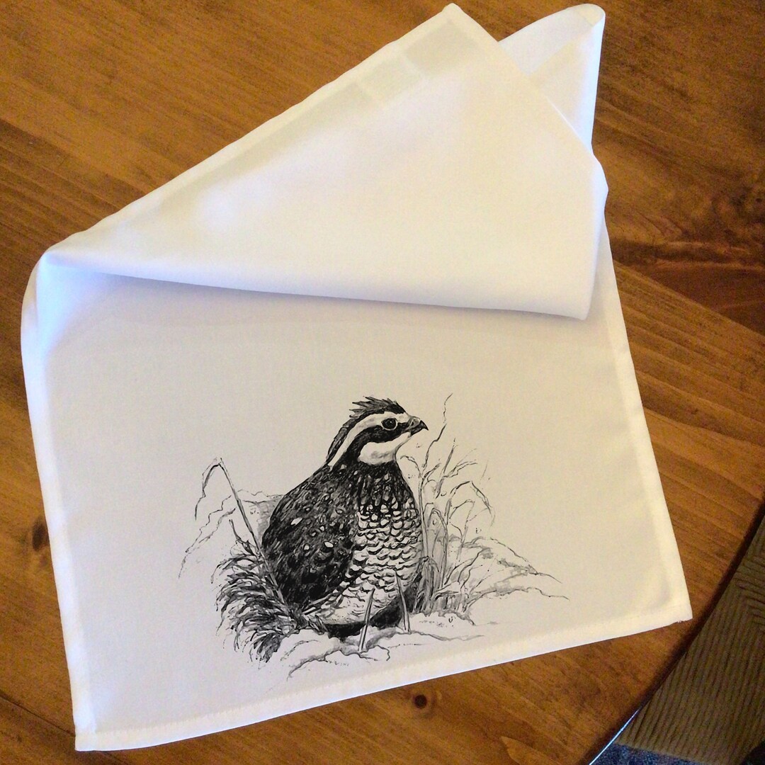 Flat Weave Towel for Kitchen and Bar Bobwhite Quail - Etsy