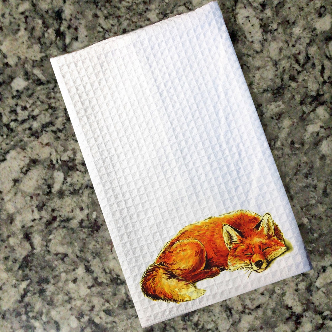 Waffle Towel - Red Fox - Etsy