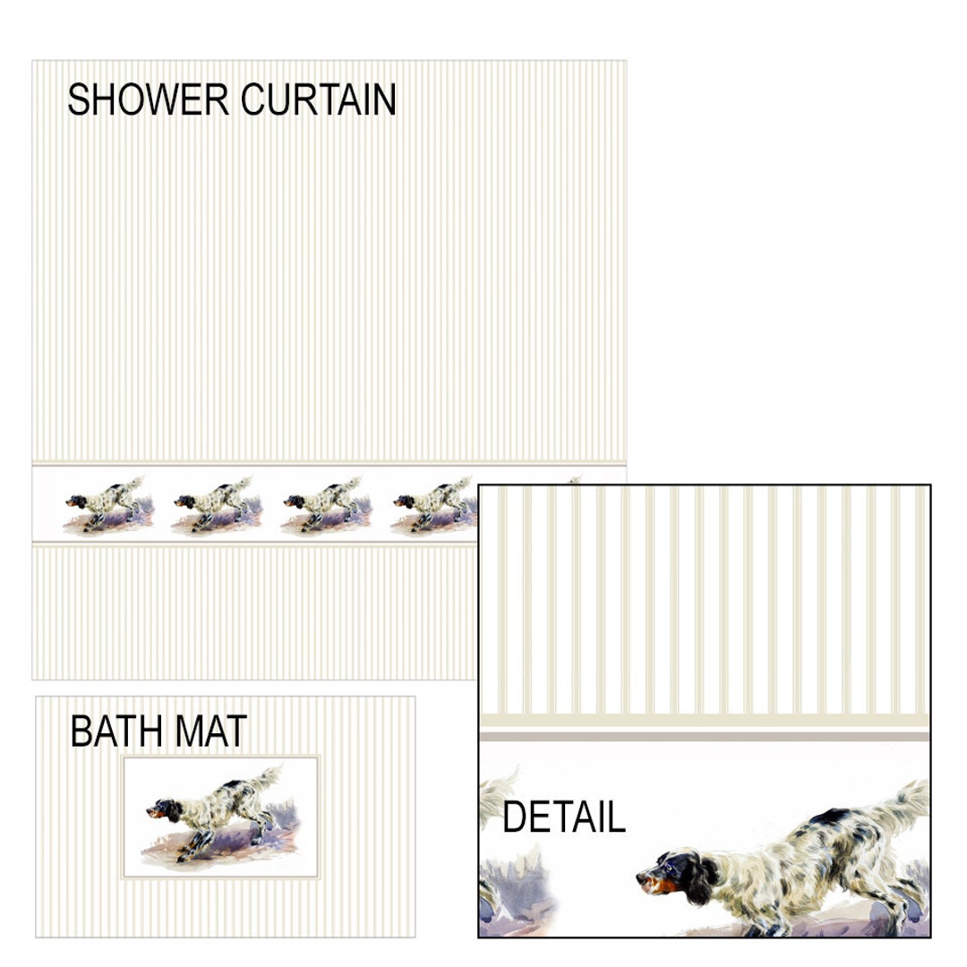 Setter Shower Curtain And/or Bath Mat - Etsy