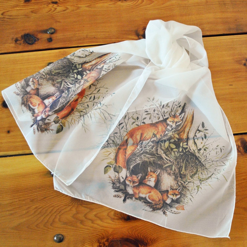 Red Fox Scarf - Etsy