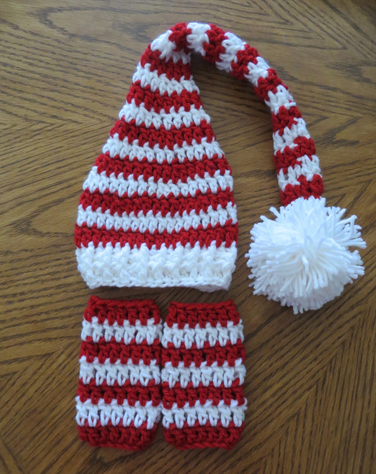 Christmas ELF STOCKING Hat Set Leg Warmers Christmas Photo | Etsy