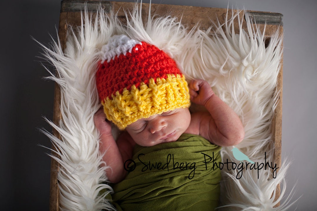 Halloween CANDY CORN Hat, Baby Boy, Baby Girl, Photo Props, Shower Gift ...