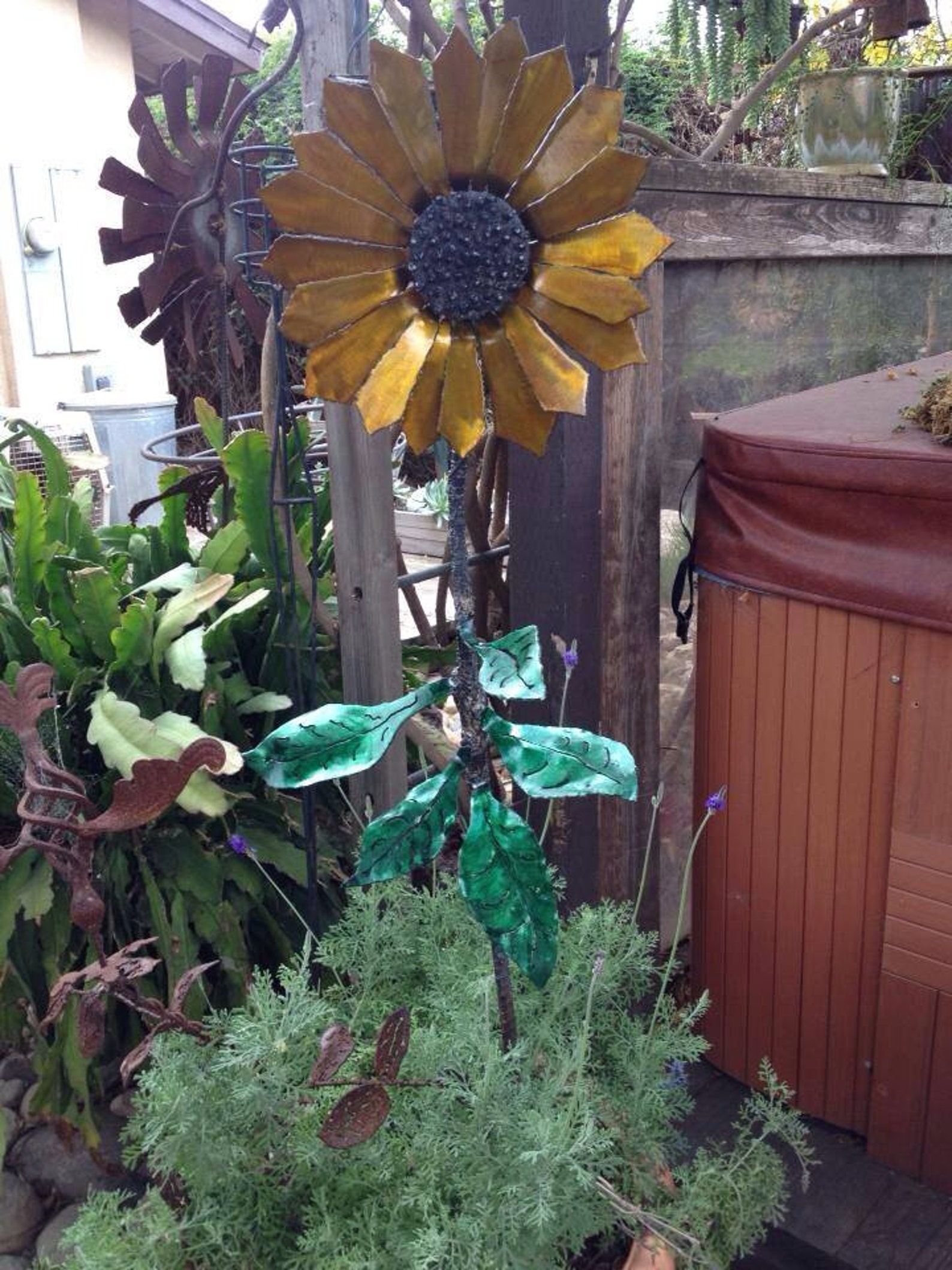 Sunflower Metal Art, Sunflower for Backyard, Yard Decor, Metal Flower ...