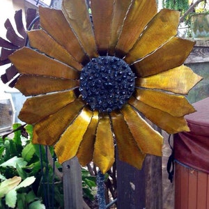 Sunflower Metal Art, Sunflower for Backyard, Yard Decor, Metal Flower ...