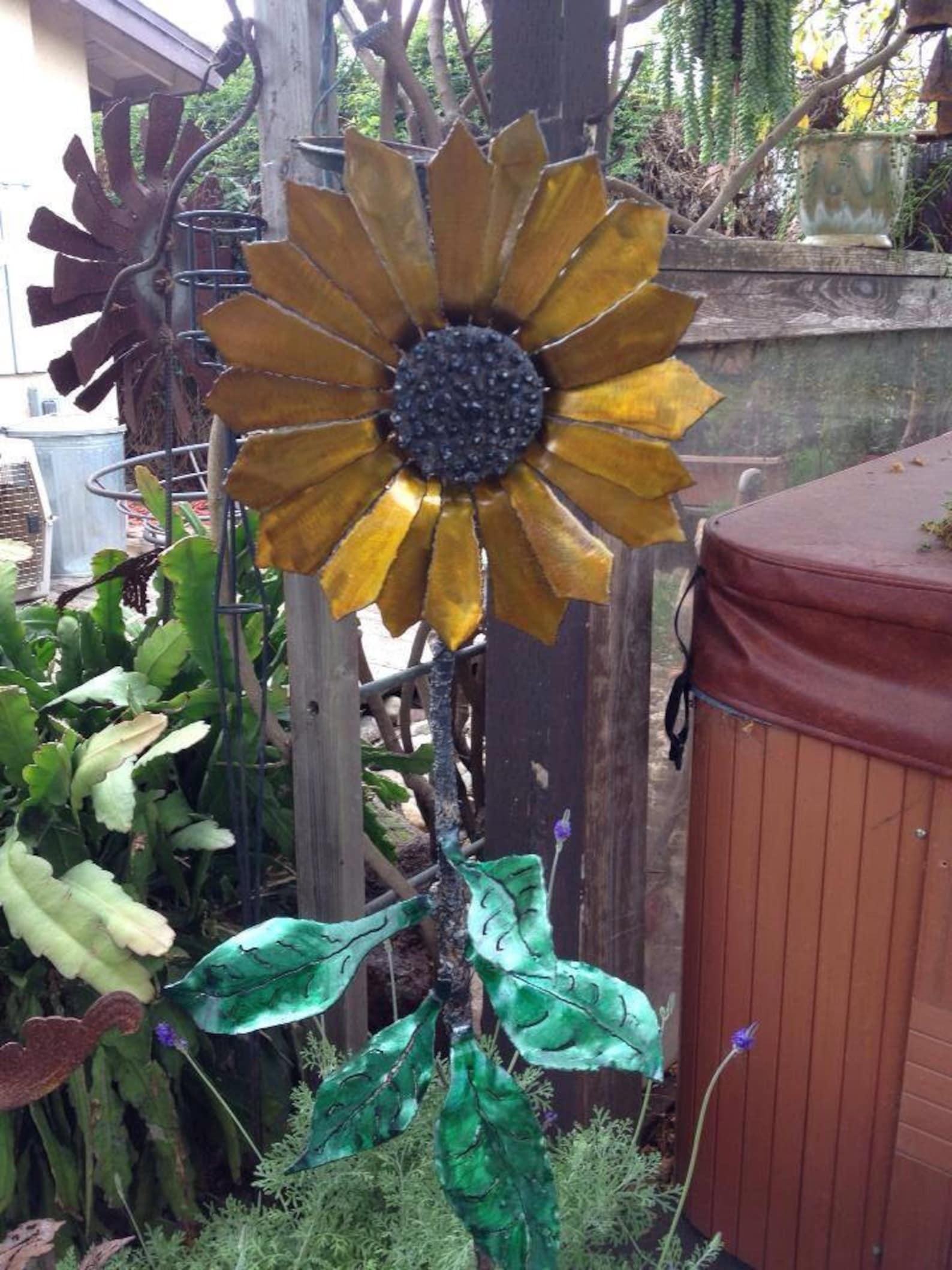 Sunflower Metal Art, Sunflower for Backyard, Yard Decor, Metal Flower ...